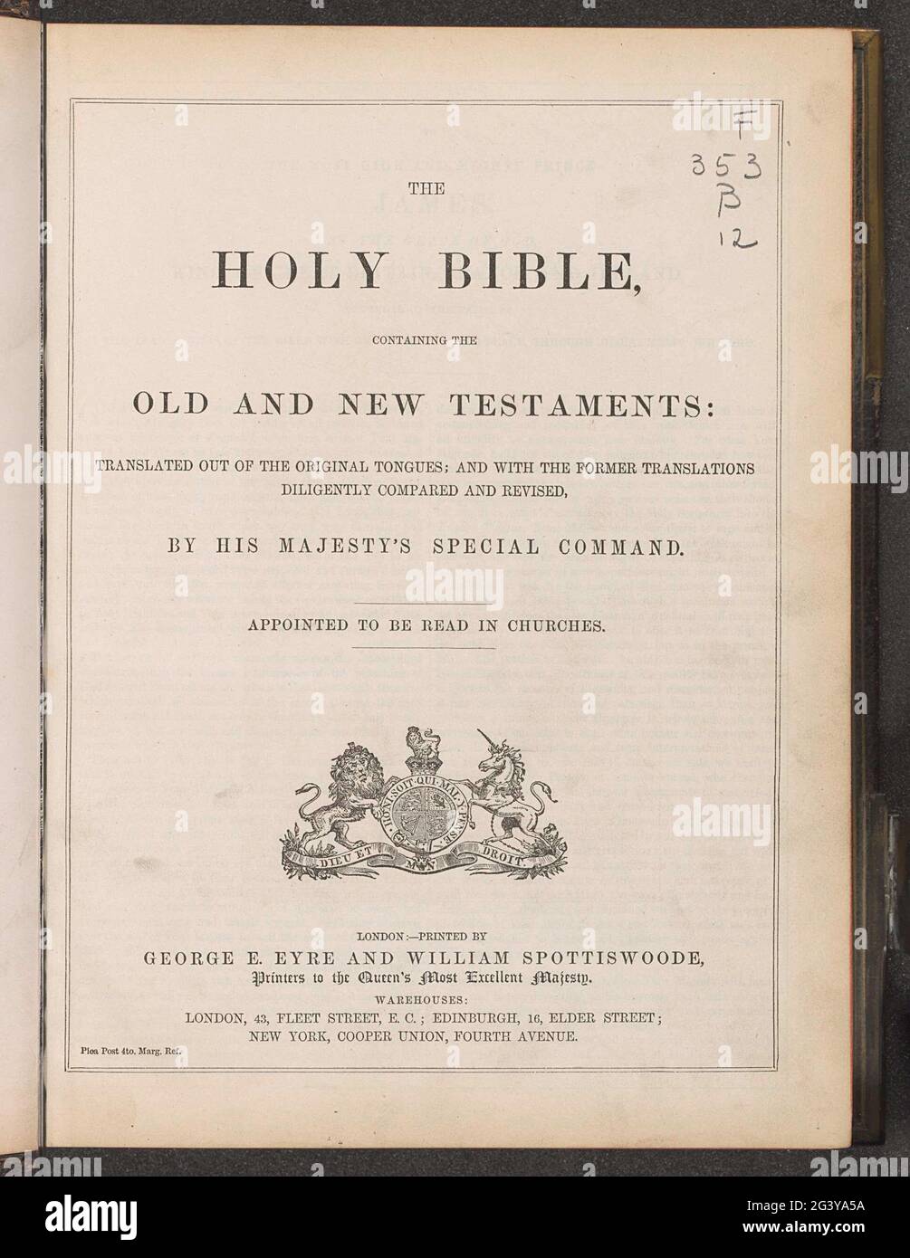 The Holy Bible, containing Old and New Testaments translated out of the ...