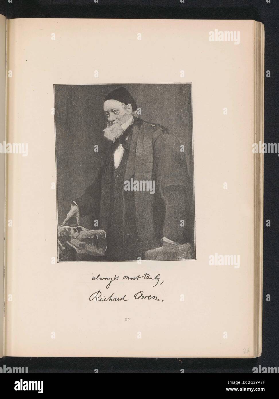 Photo production of a painting, representing a portrait of Richard Owen ...