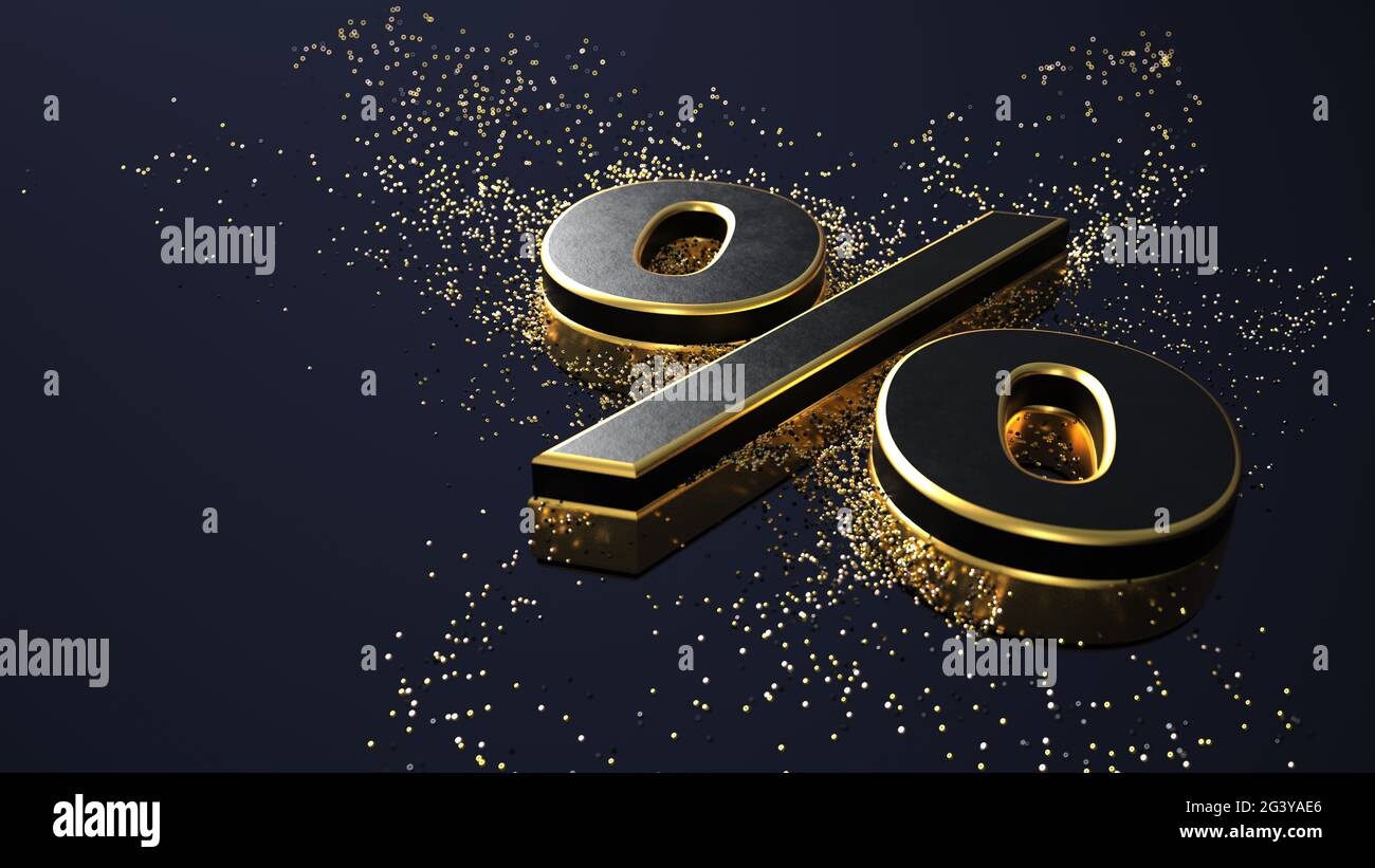 Golden percent hi-res stock photography and images - Alamy