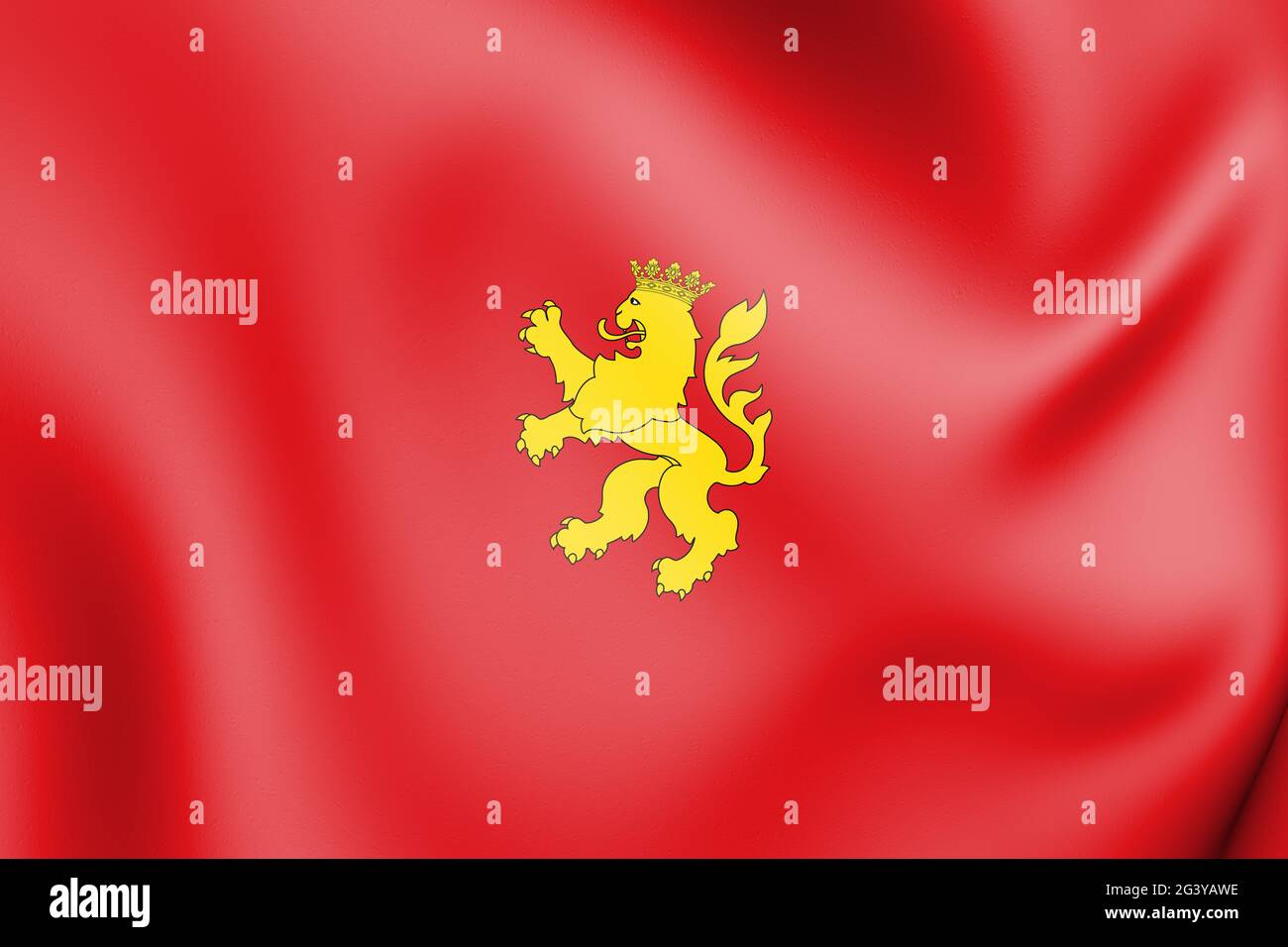 3D Flag of Zaragoza, Spain. 3D Illustration Stock Photo - Alamy