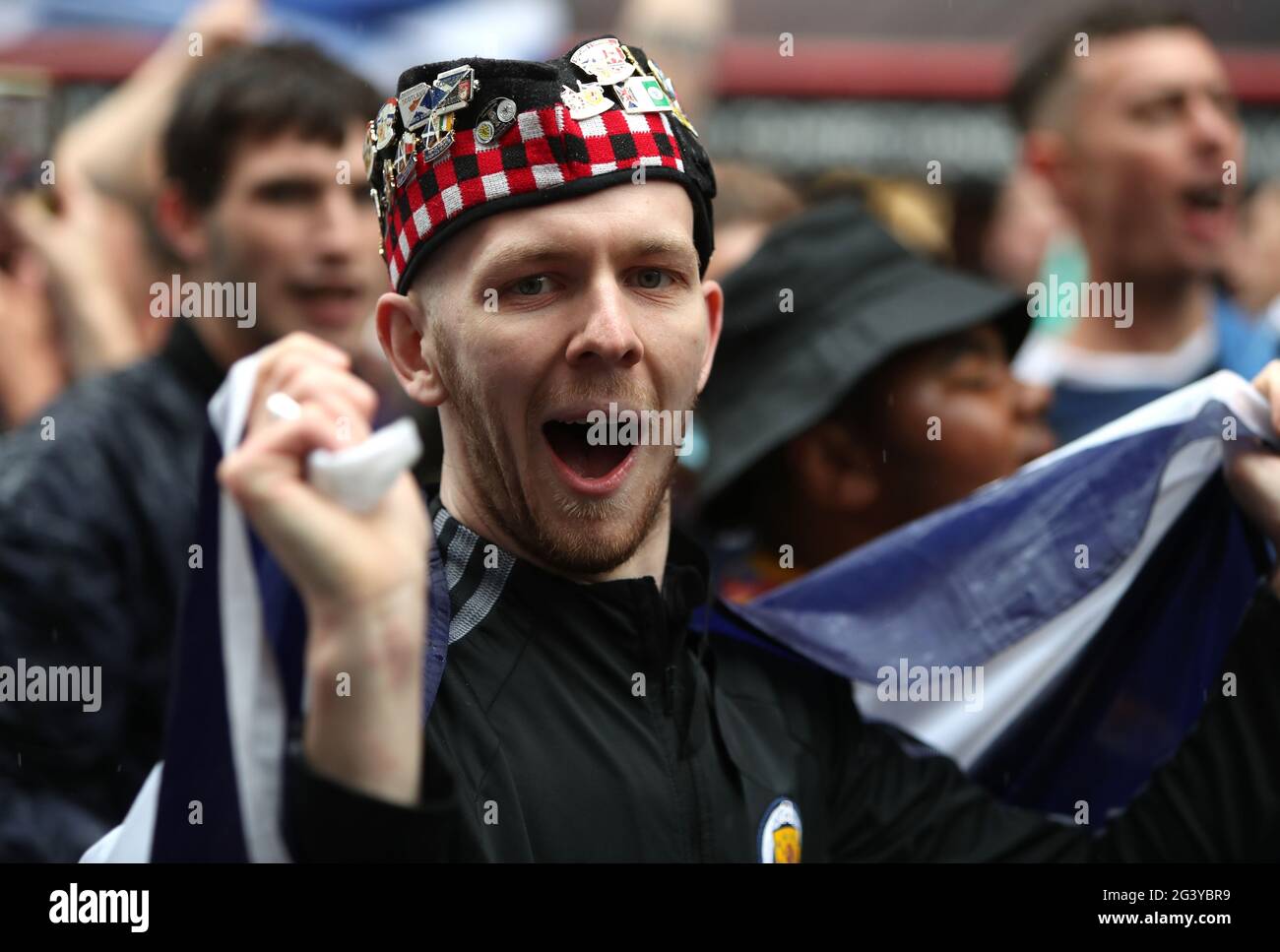 A Scotland fan in Leicester Square before the UEFA Euro 2020 match ...