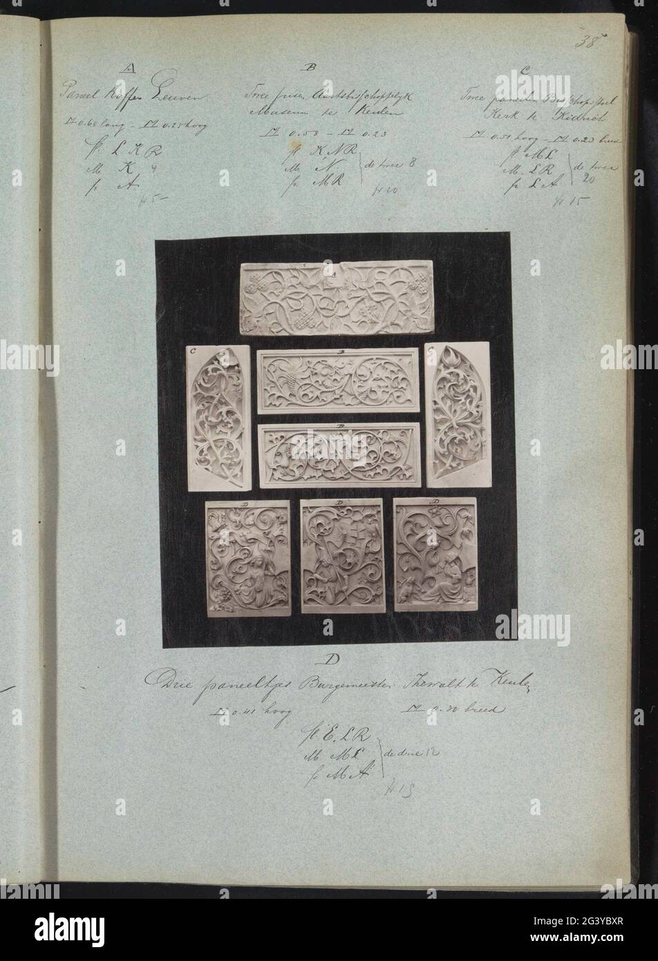 Eight plaster panels Stock Photo - Alamy