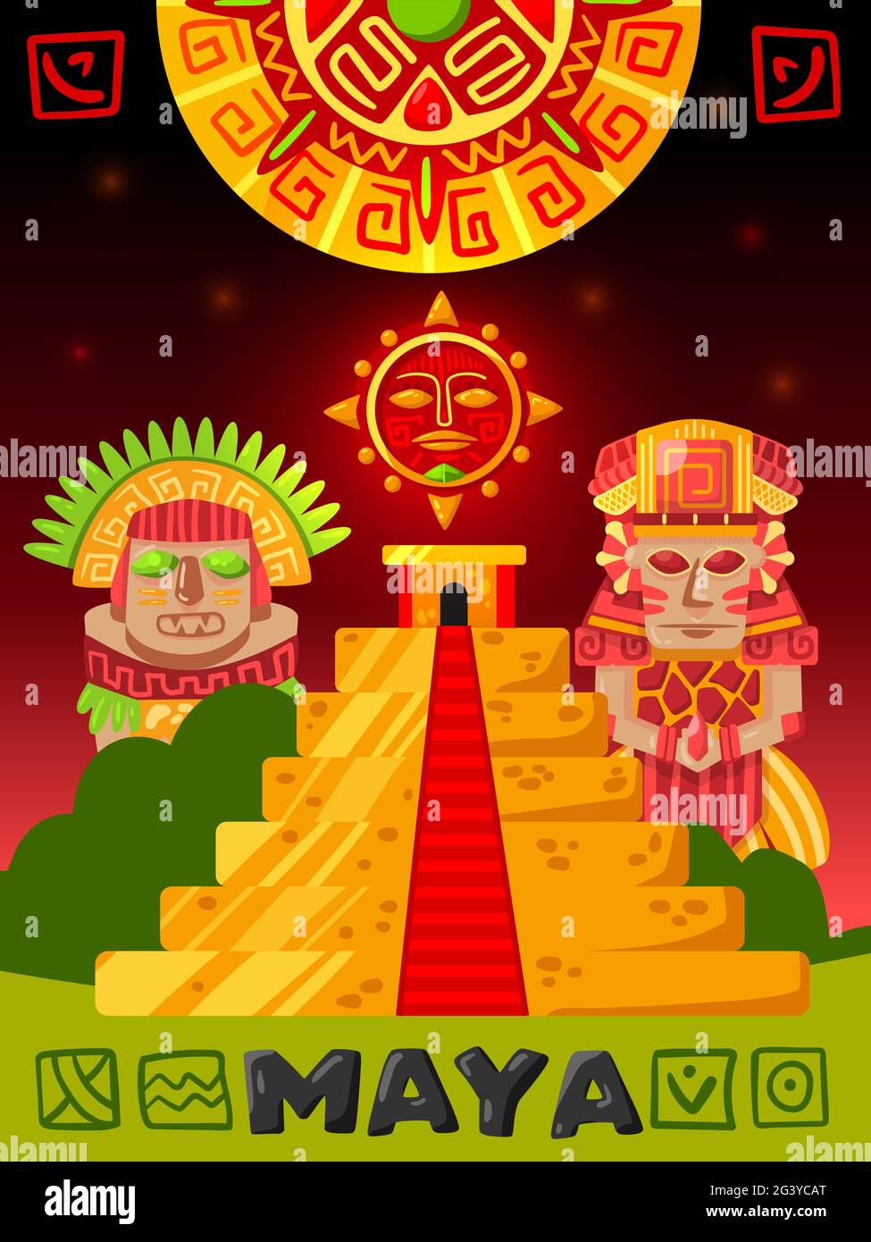Mayan Civilization Illustration High Resolution Stock Photography and ...