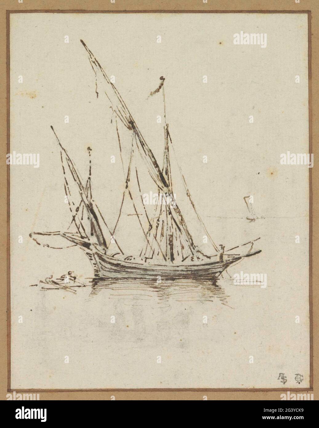 Ship with two masts Stock Photo - Alamy