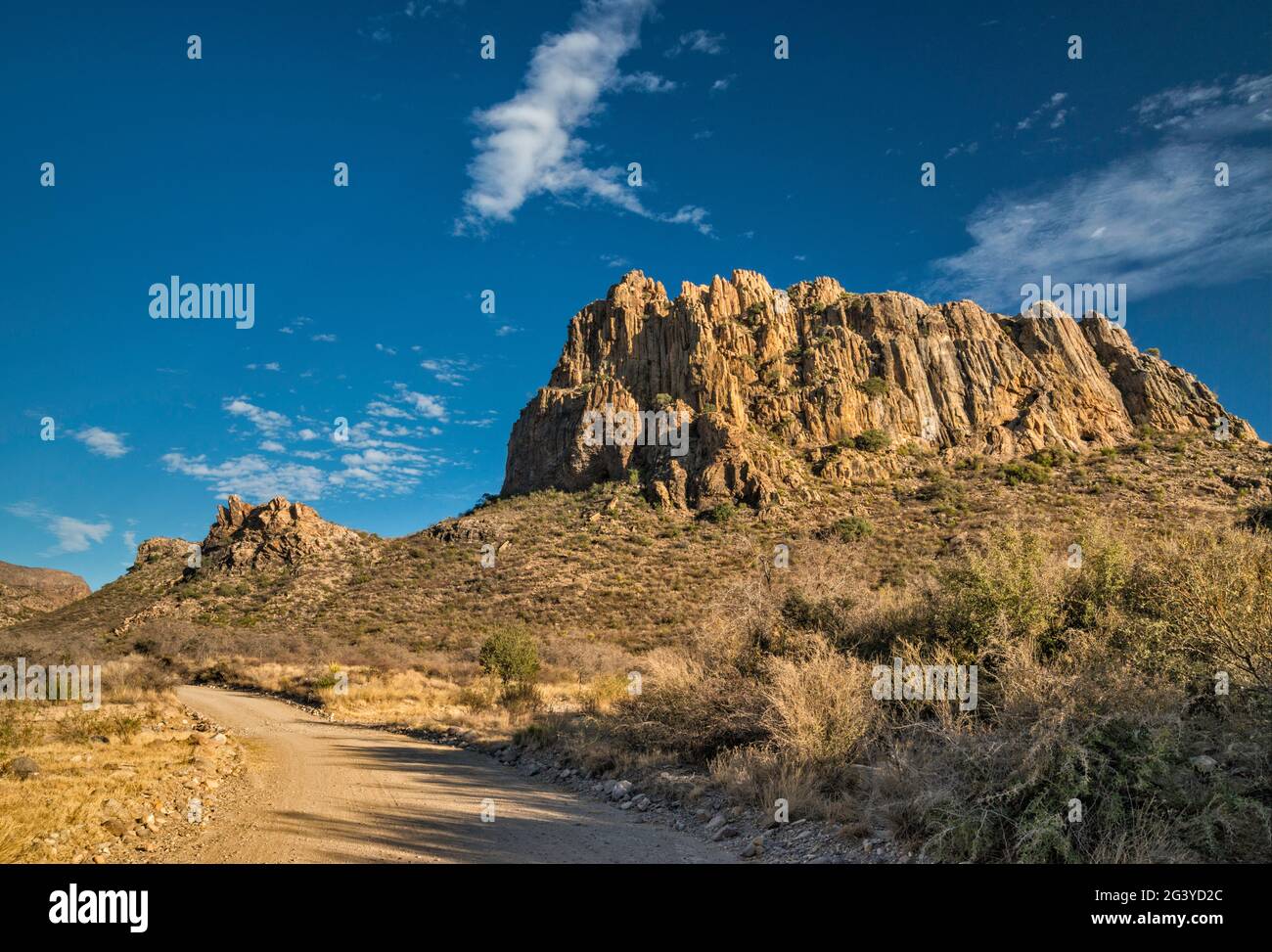Rock formations, Pinto Canyon Road, Chinati Mountains, future state ...