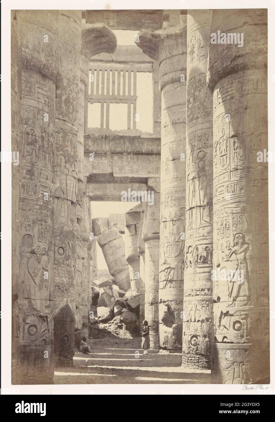 Interior of the hall of columns, Karnac Stock Photo - Alamy