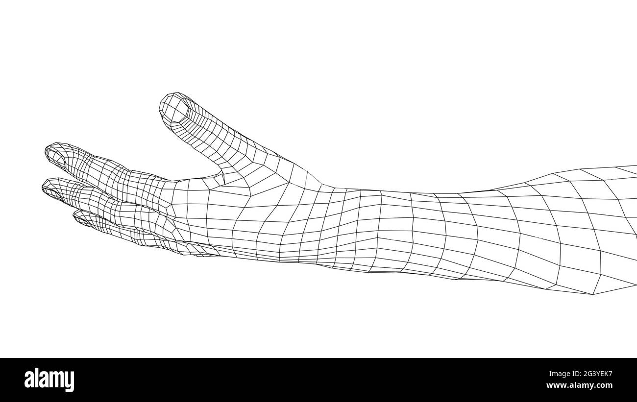 Open palm hand gesture of male hand. Vector Stock Vector Image & Art ...