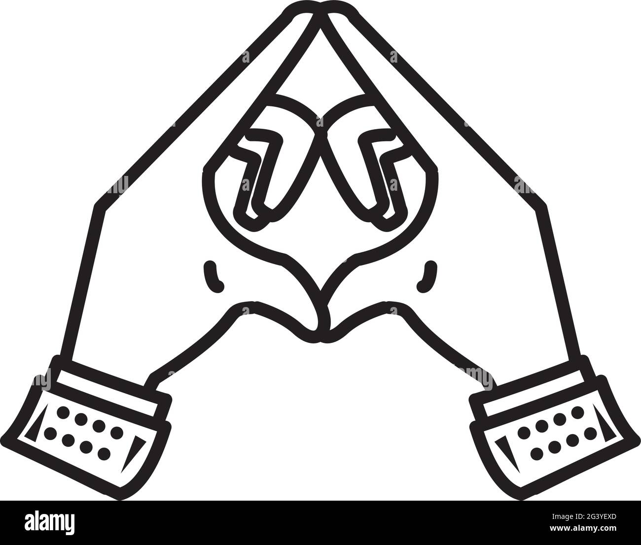 yoga hands mudra thin line Stock Vector Image & Art - Alamy