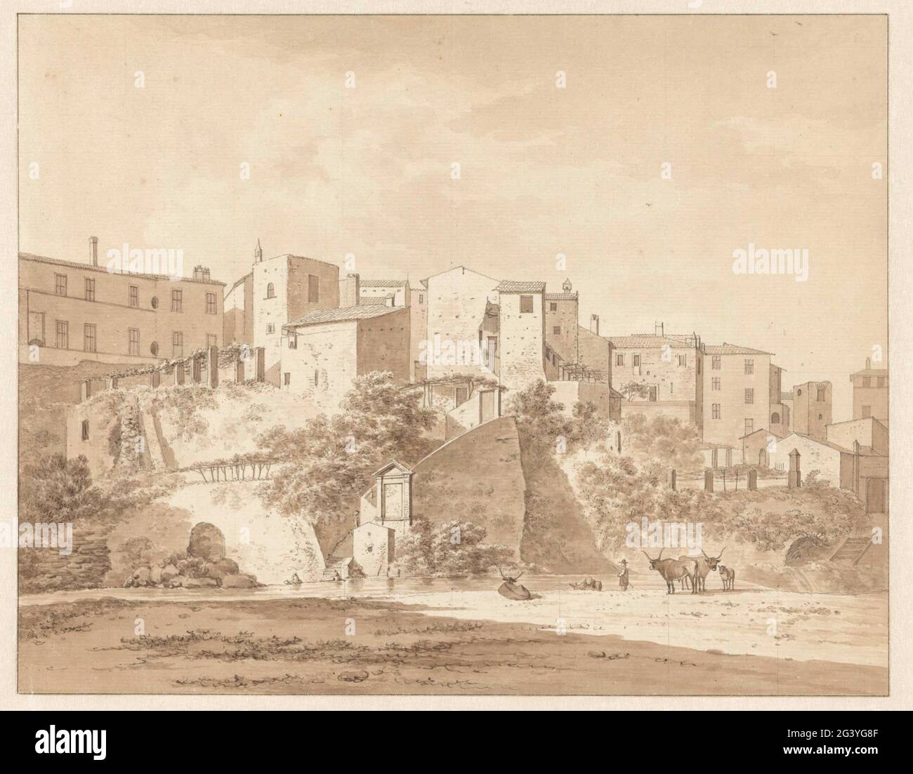 View of the tivoli waterfalls. Drawing from a group of drawings of ...