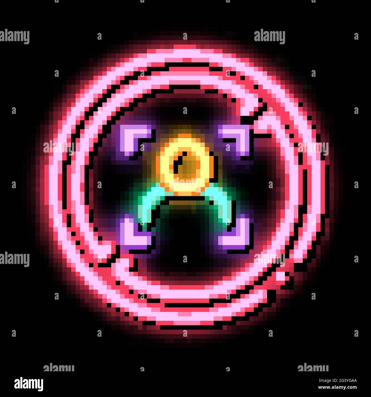 human photo crossed out sign neon glow icon illustration Stock Vector ...