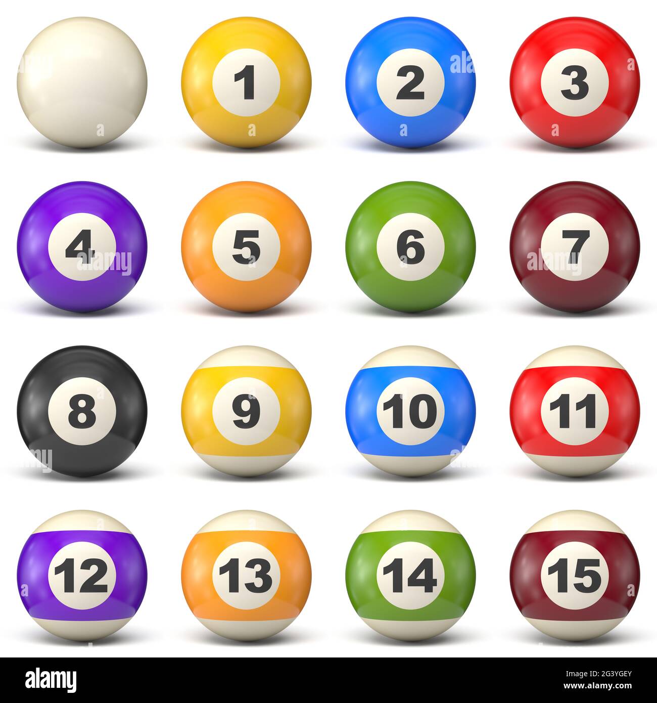 Snooker table cue balls Cut Out Stock Images & Pictures - Alamy