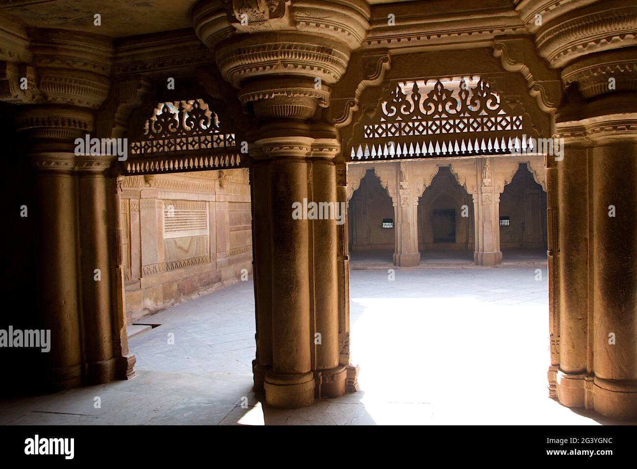 Interior Corridor at Gwalior Fort Stock Photo - Alamy