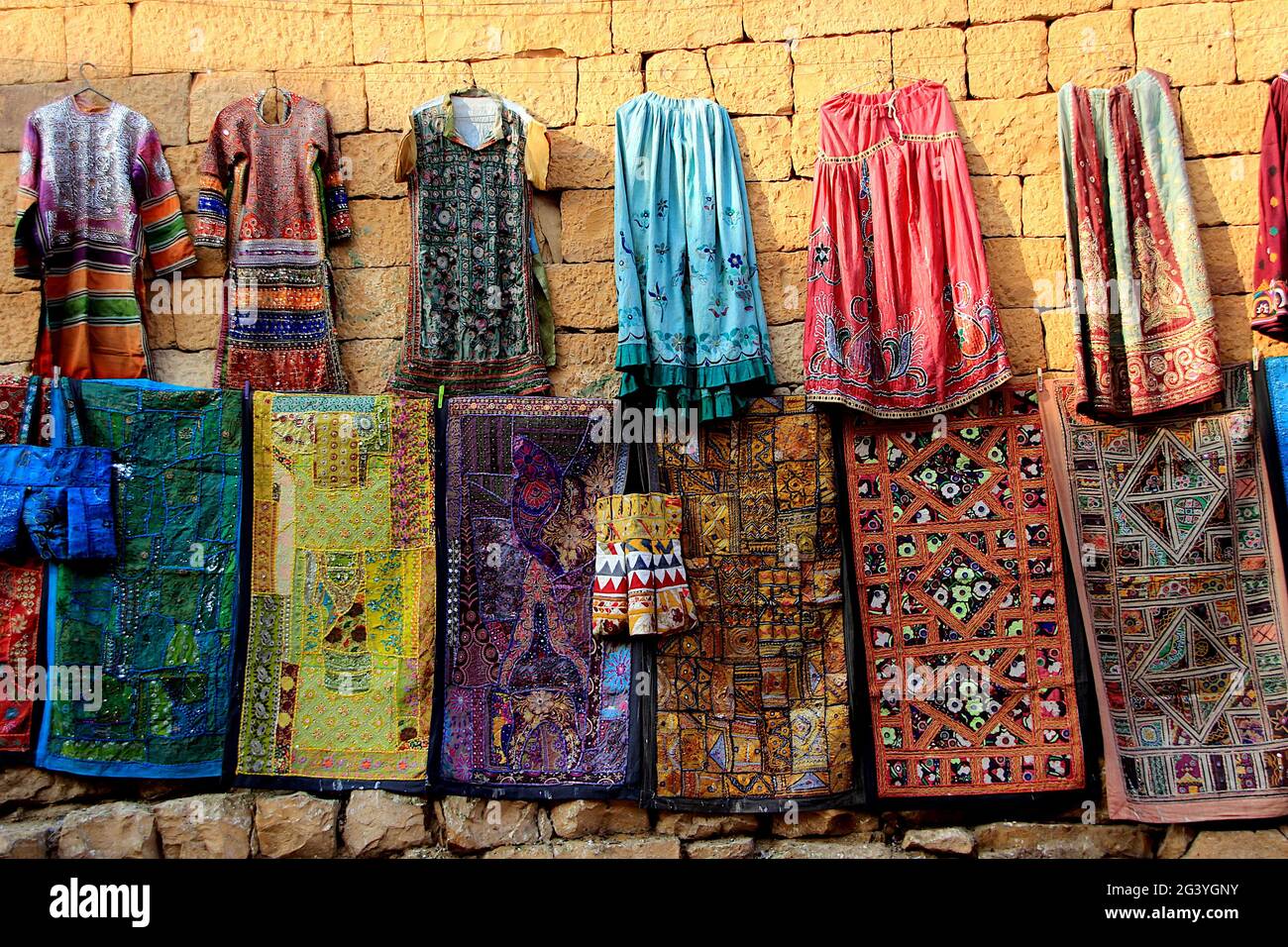 Colorful Mats and Dresses Stock Photo - Alamy