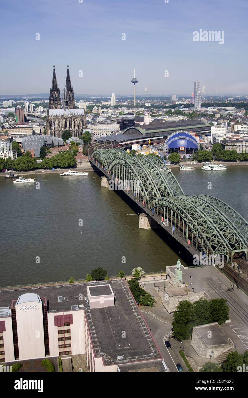 LVR-Tower, Observation Deck, KÃ¶lner Dom, Cologne-Deutz, NRW, Rhineland ...