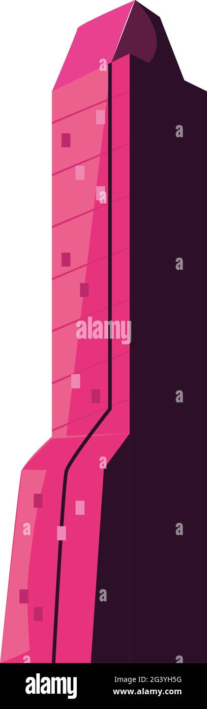 pink city building on white background Stock Vector Image & Art - Alamy