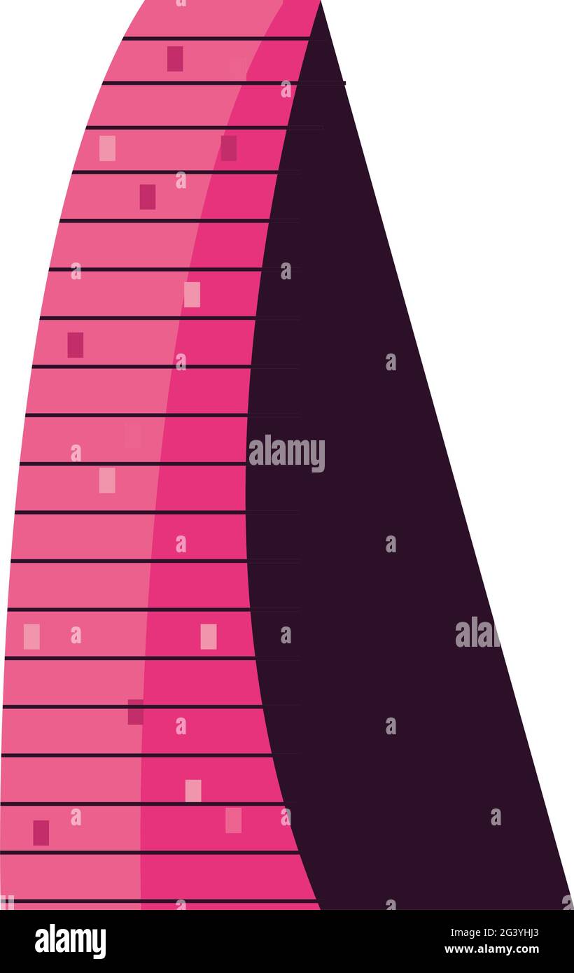 pink and triangle city building on white background Stock Vector Image ...