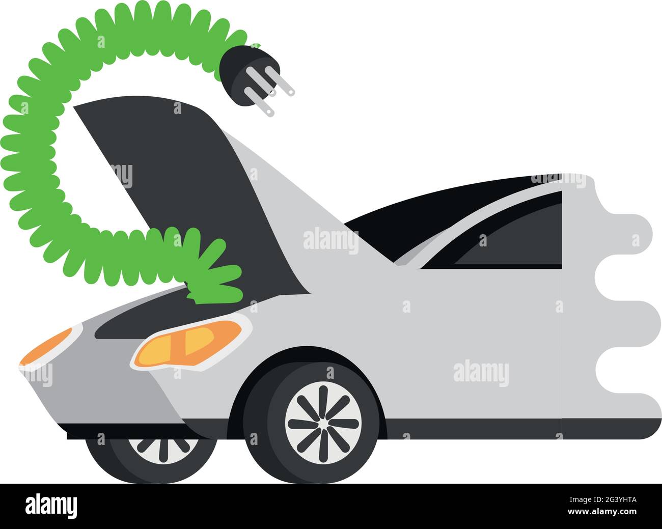 electric charging car Stock Vector Image & Art - Alamy