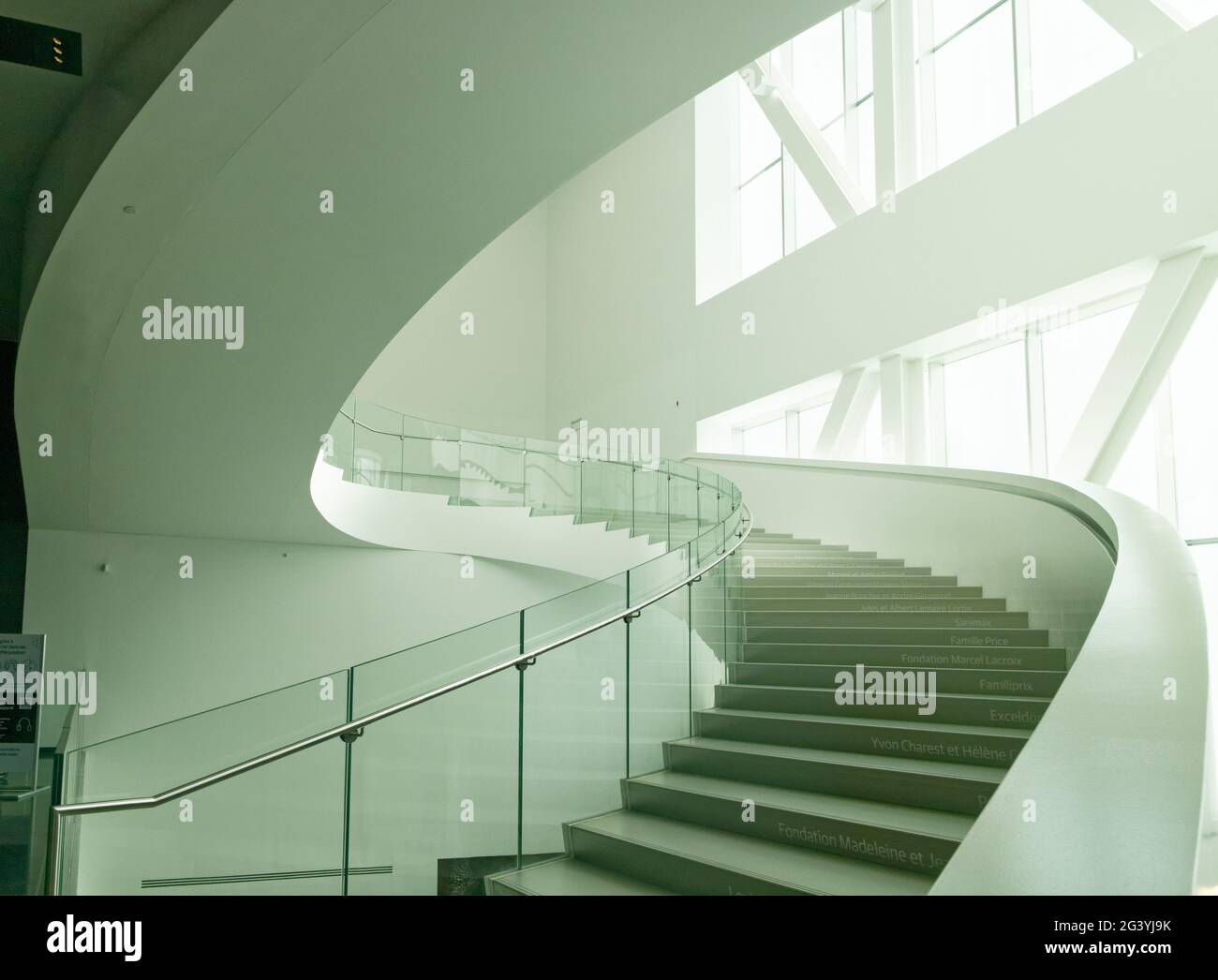 Modern architecture inside the Pavillon Pierre Lassonde building of the ...