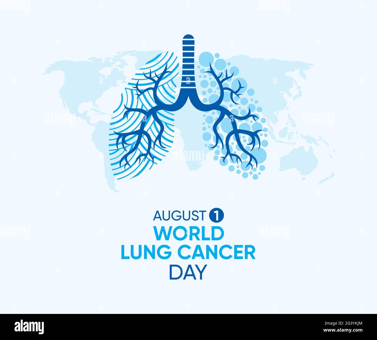 vector illustration of world lung cancer day poster design Stock Vector ...