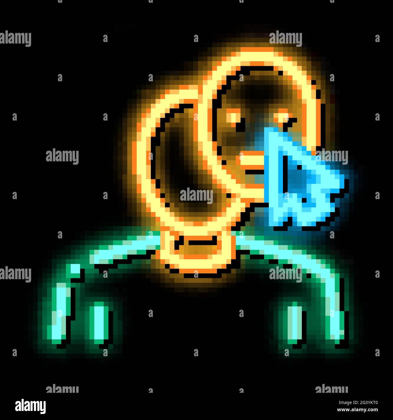 Computer face glow Stock Vector Images - Alamy