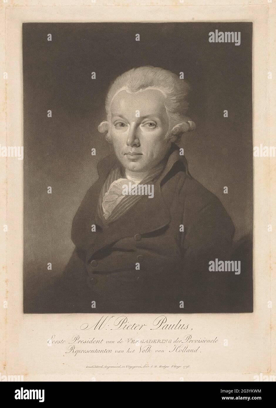 Portrait of Pieter Paulus. Portrait of lawyer and politician Pieter ...