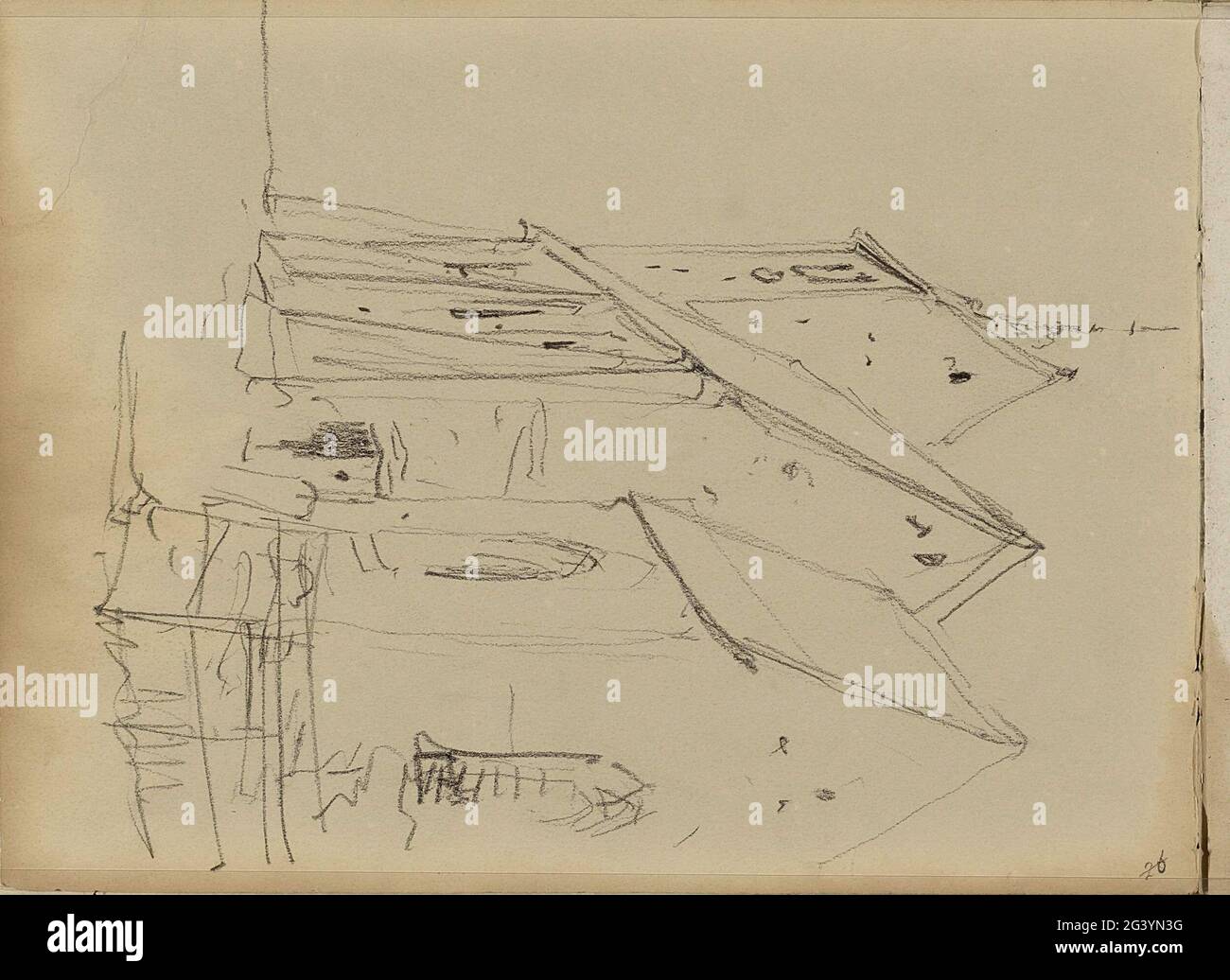 Exterior of a church. Leaf 10 Verso from a sketchbook with 13 sheets ...