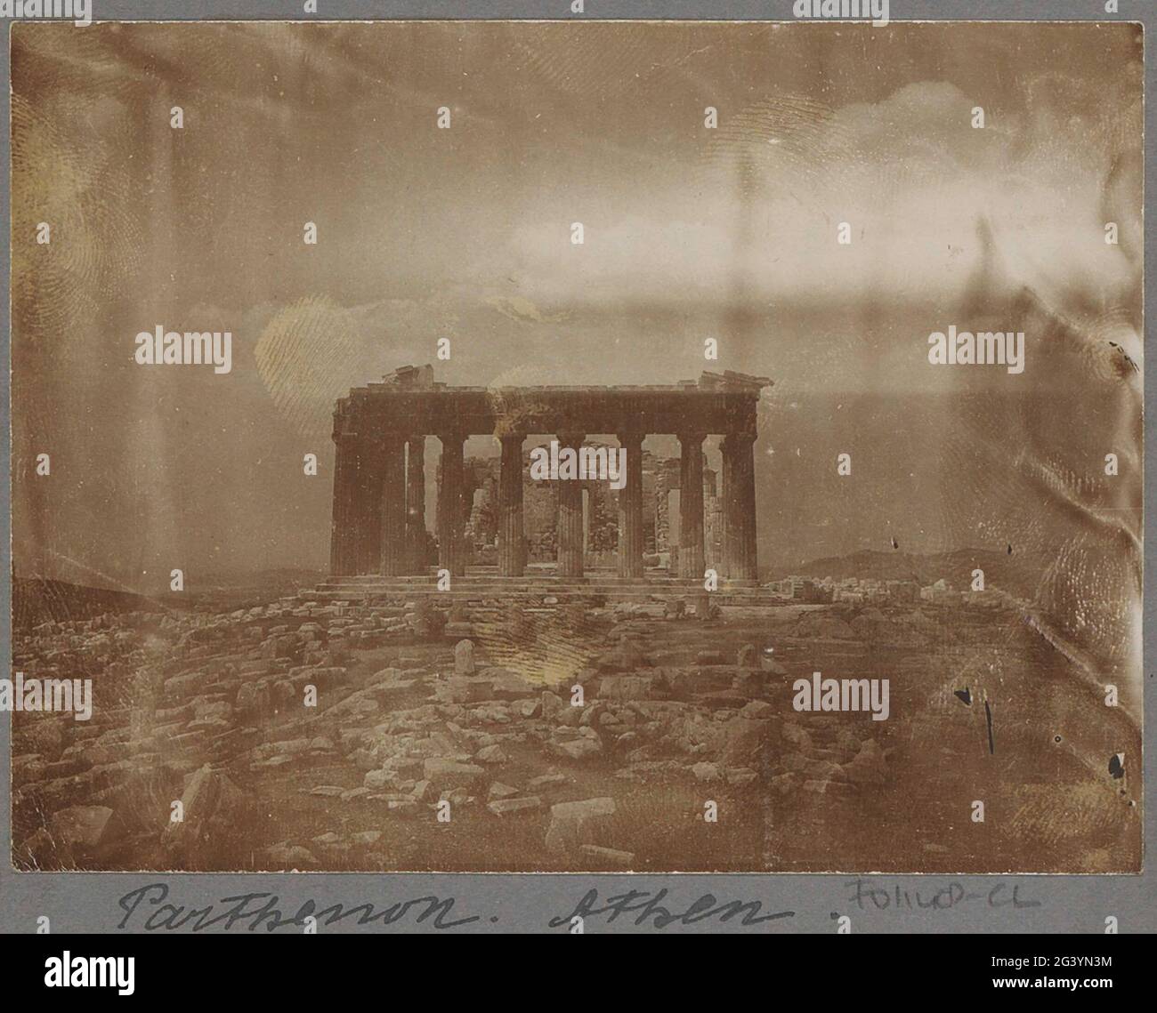 View of the Parthenon in Athens. Part of travel album with pictures of ...