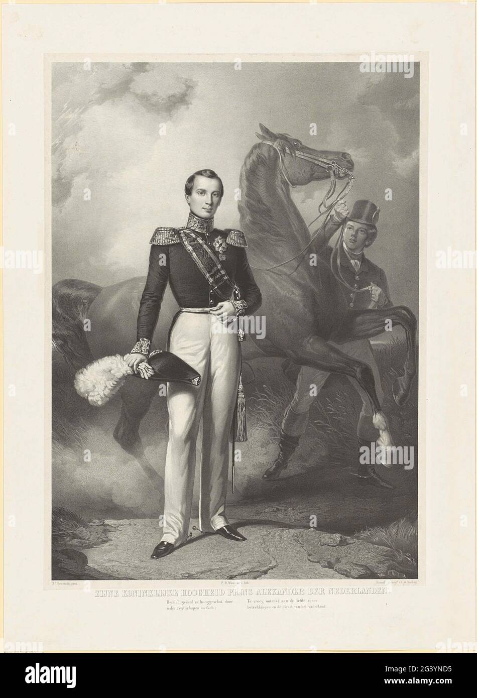 Portrait of Alexander I, Prince of the Netherlands. Portrait of ...