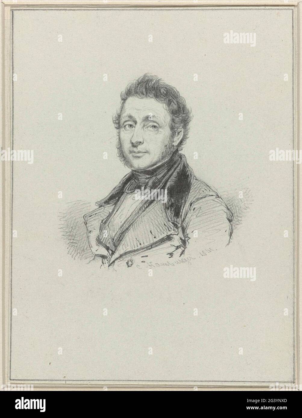 Portrait of Johan David Zocher. Portrait of the landscape architect and ...