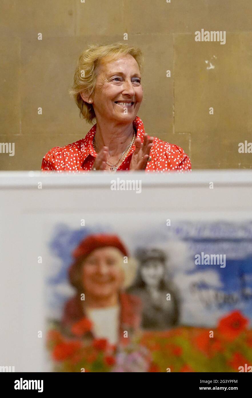 Virginia Lewis-Jones listens to speeches at the launch of an appeal to ...