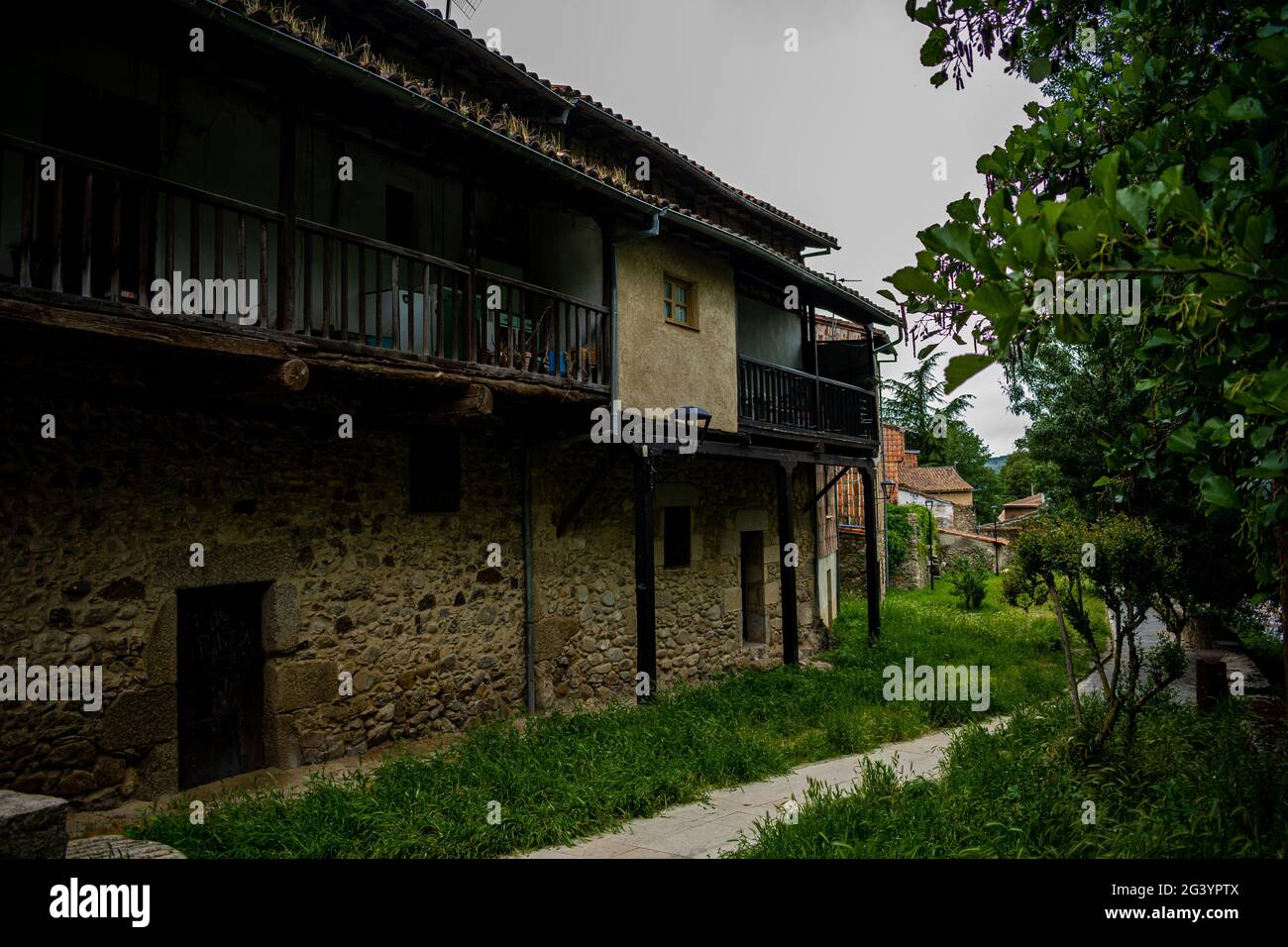 Natural view of an old and traditional house in a rural area Stock ...