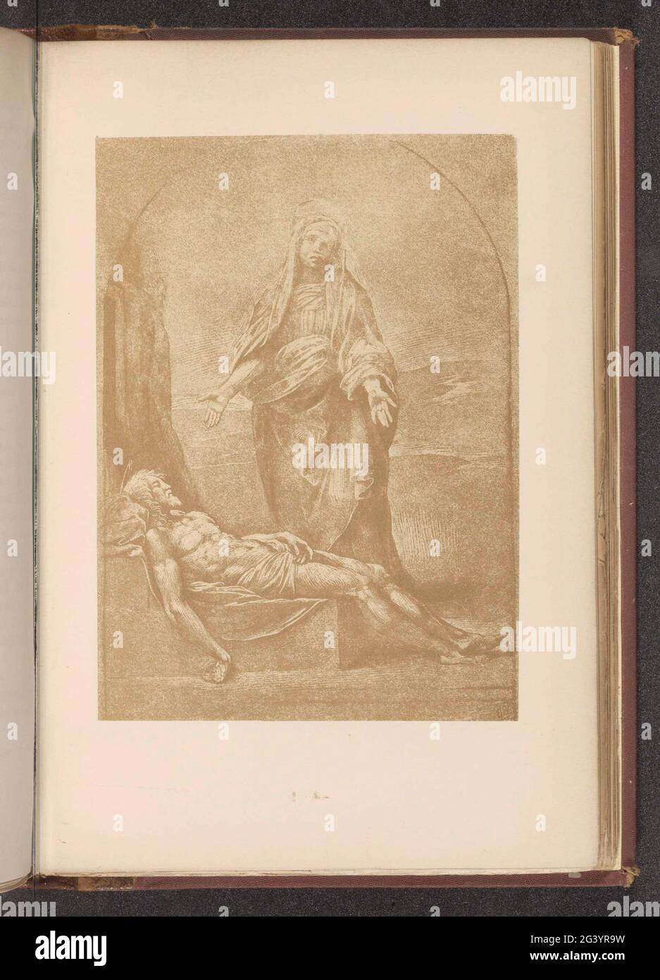 Photo production of a drawing, representing the pieta Stock Photo - Alamy