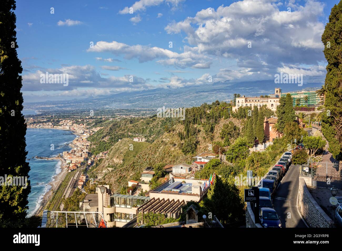 Taormina viewpoint hi-res stock photography and images - Alamy