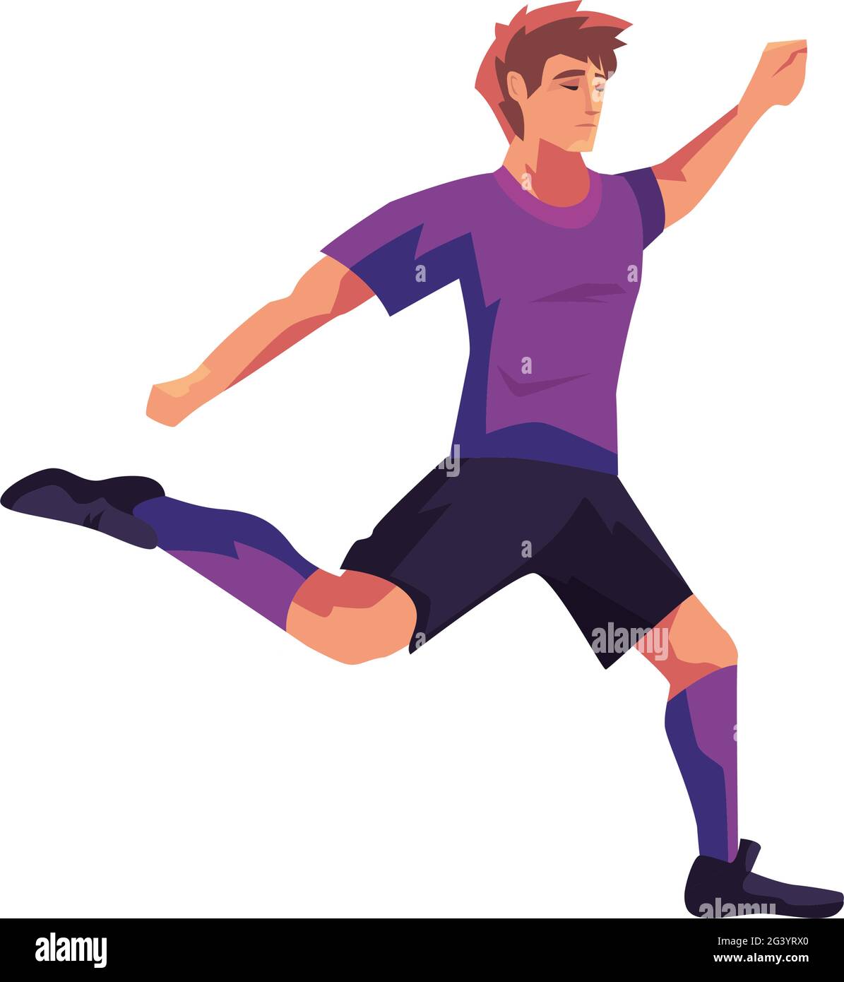 Soccer and football player man Stock Vector Image & Art - Alamy