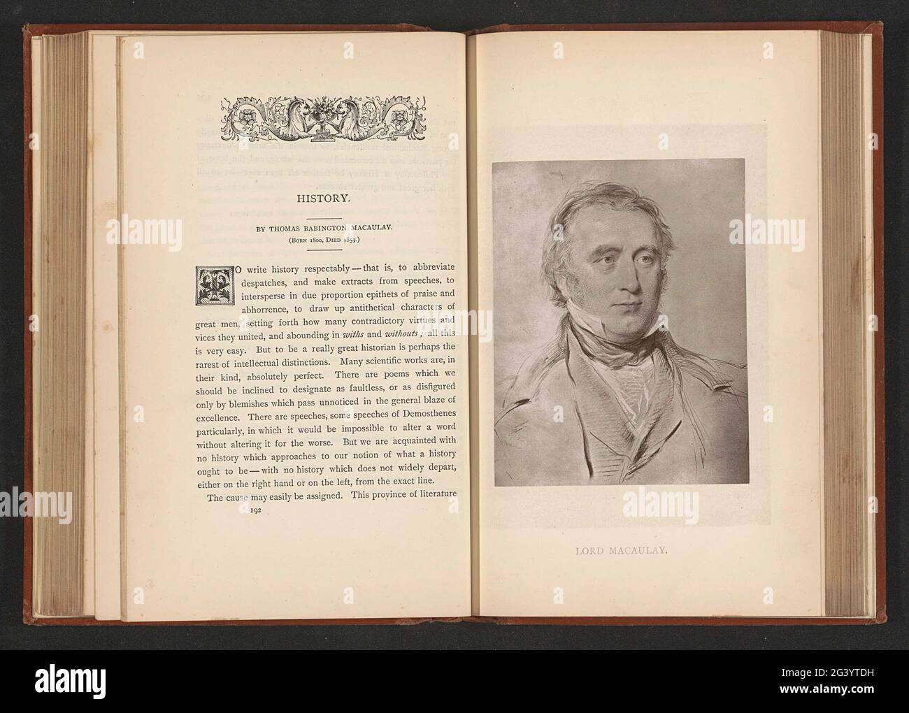 Lord Macaulay Stock Photo - Alamy