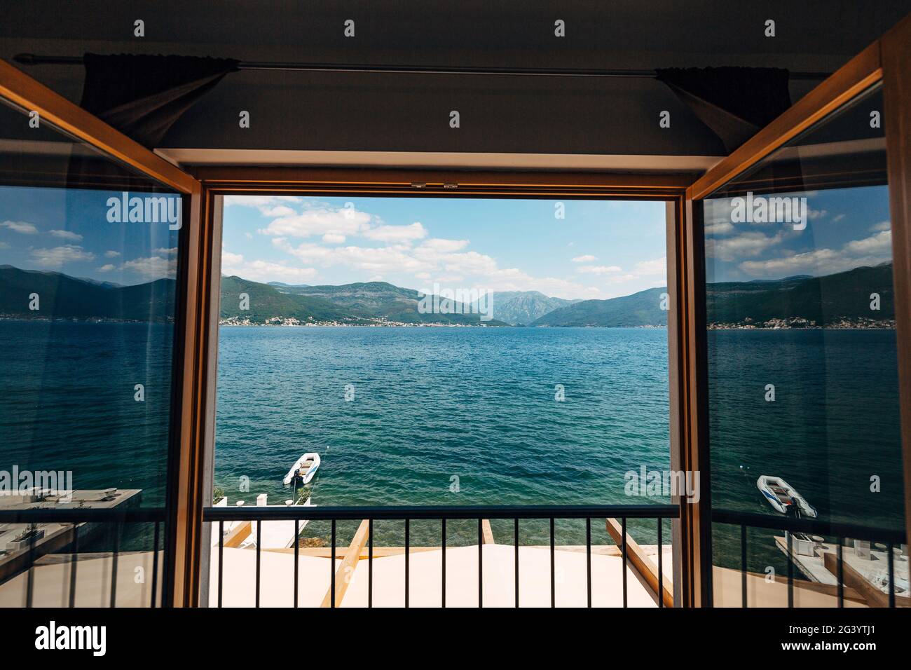 View of the sea from the hotel window Stock Photo - Alamy