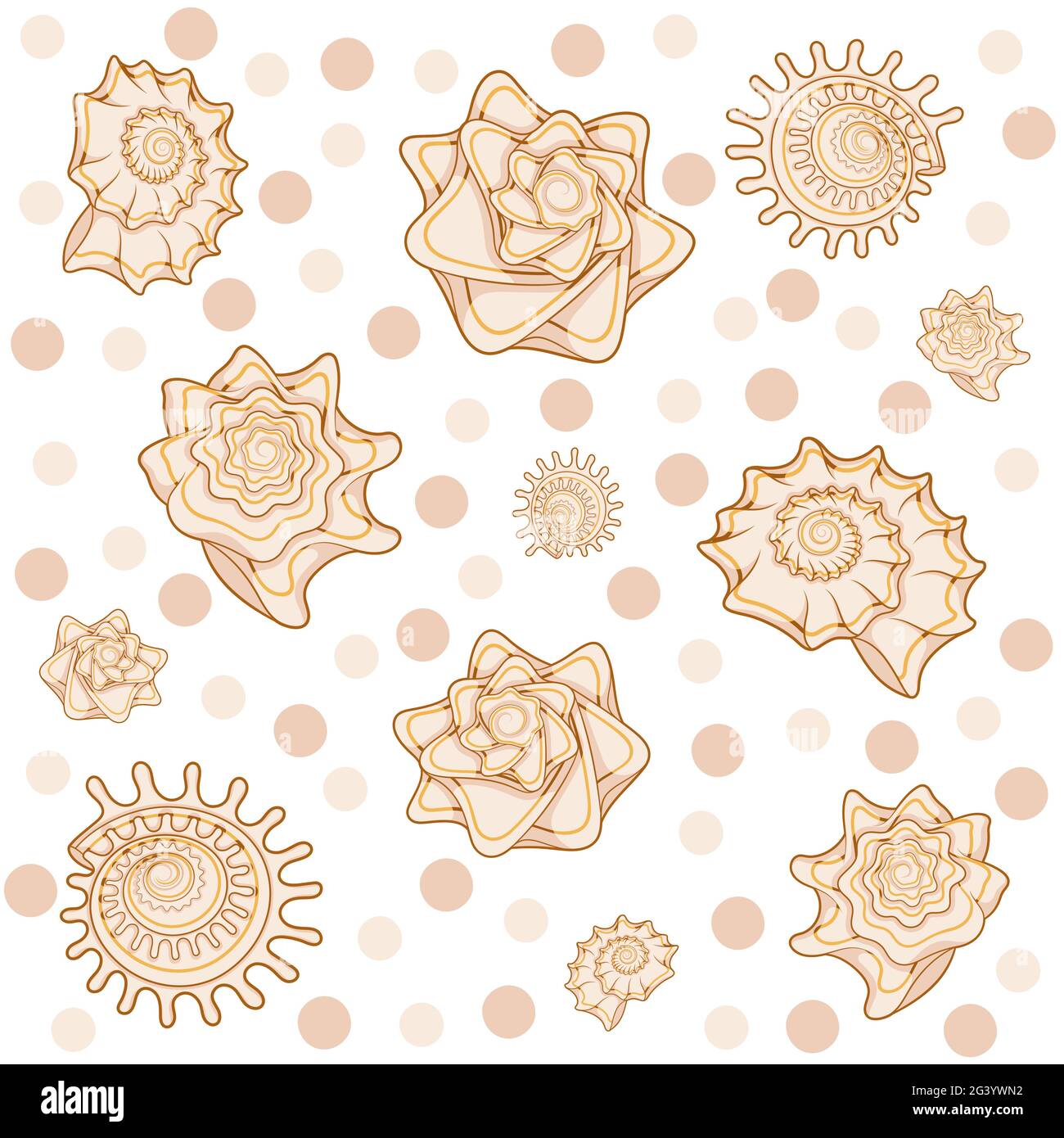 Clam snail in sand Stock Vector Images - Alamy