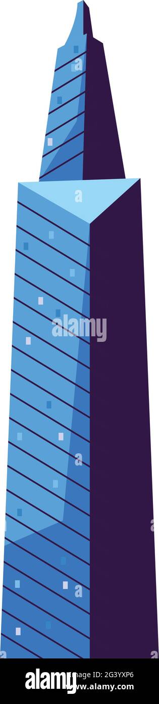 blue city building tower on white background Stock Vector Image & Art ...