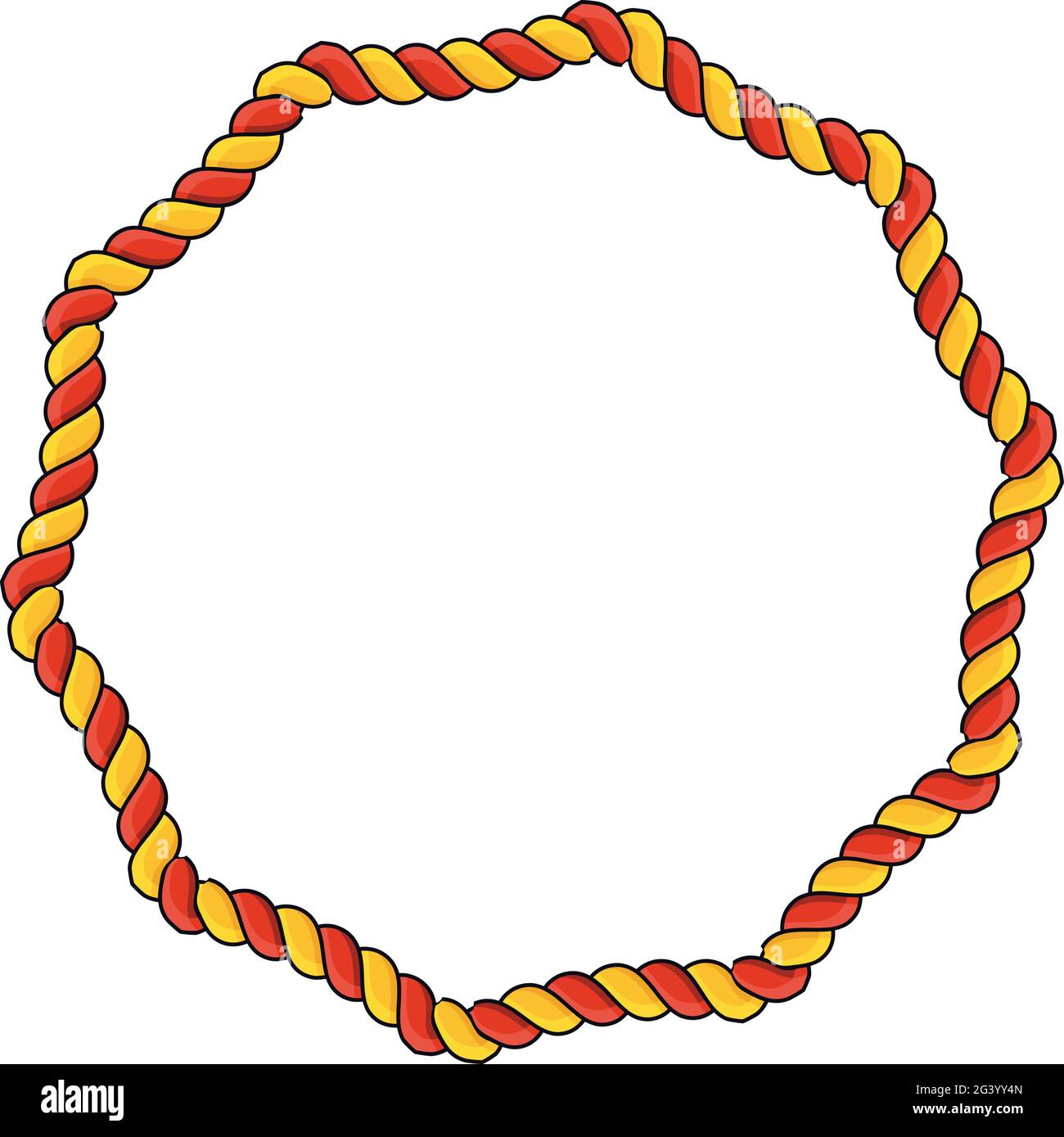 Collection of round outline decorative rope border frames Stock Vector ...