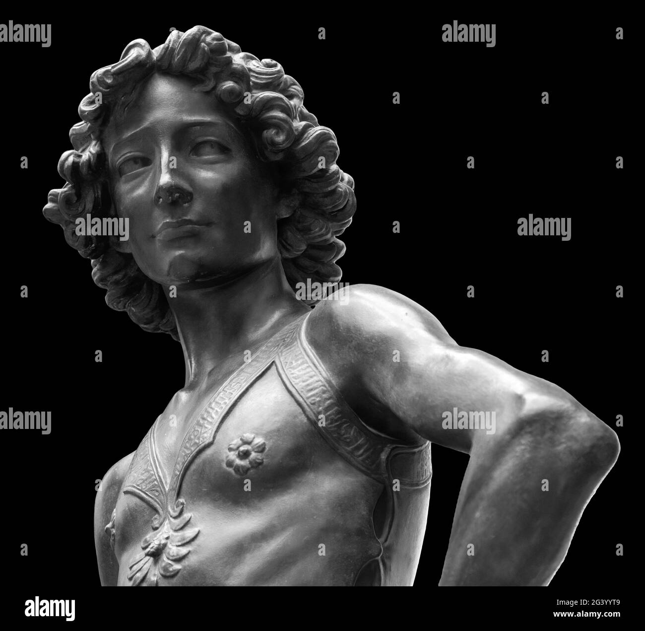 David killer of Goliath ancient statue. Biblical story. Antique ...