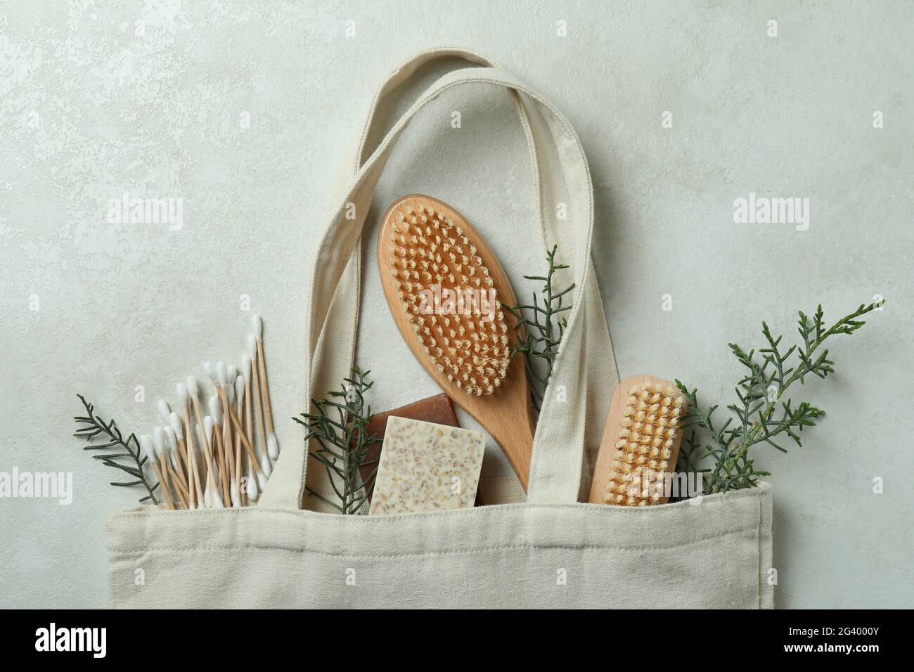 Eco friendly zero waste concept on white textured background Stock ...