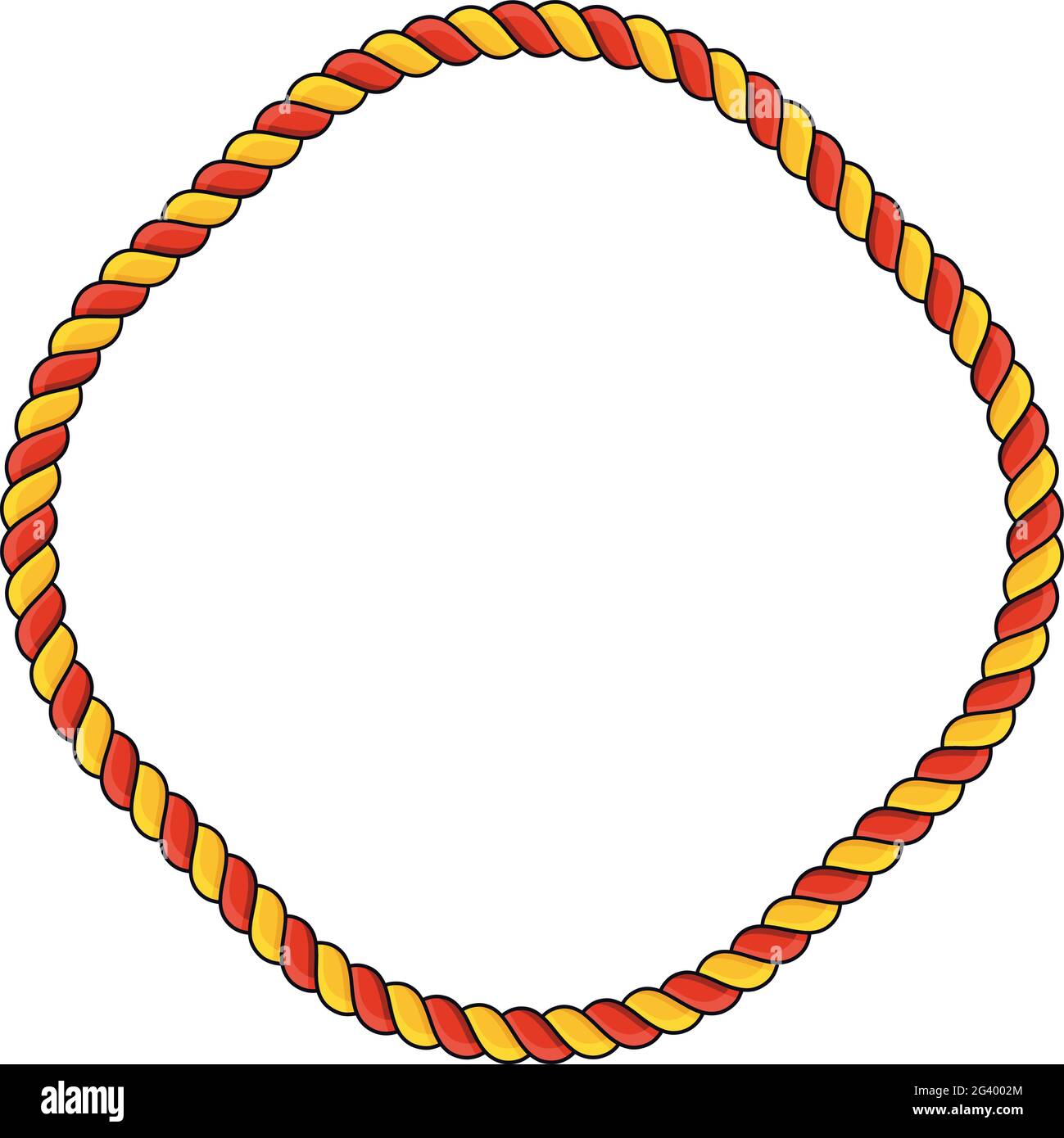 Collection of round outline decorative rope border frames Stock Vector ...