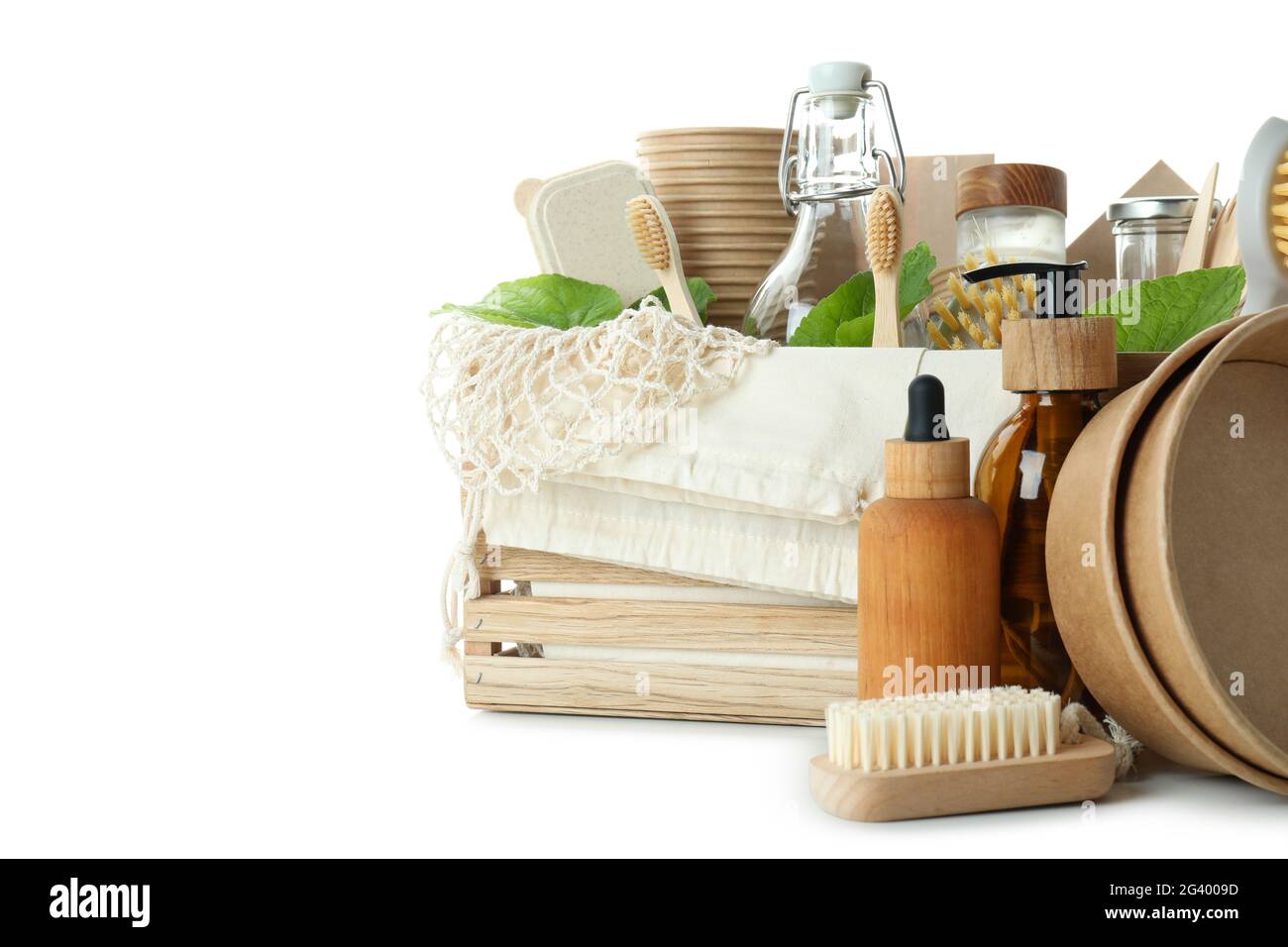 Eco friendly zero waste concept isolated on white background Stock ...