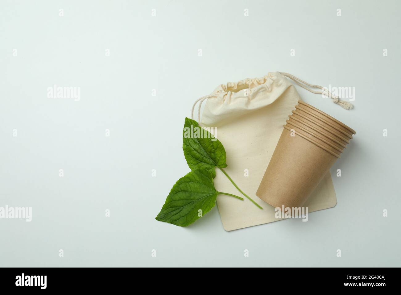 Eco friendly zero waste concept on white background Stock Photo - Alamy