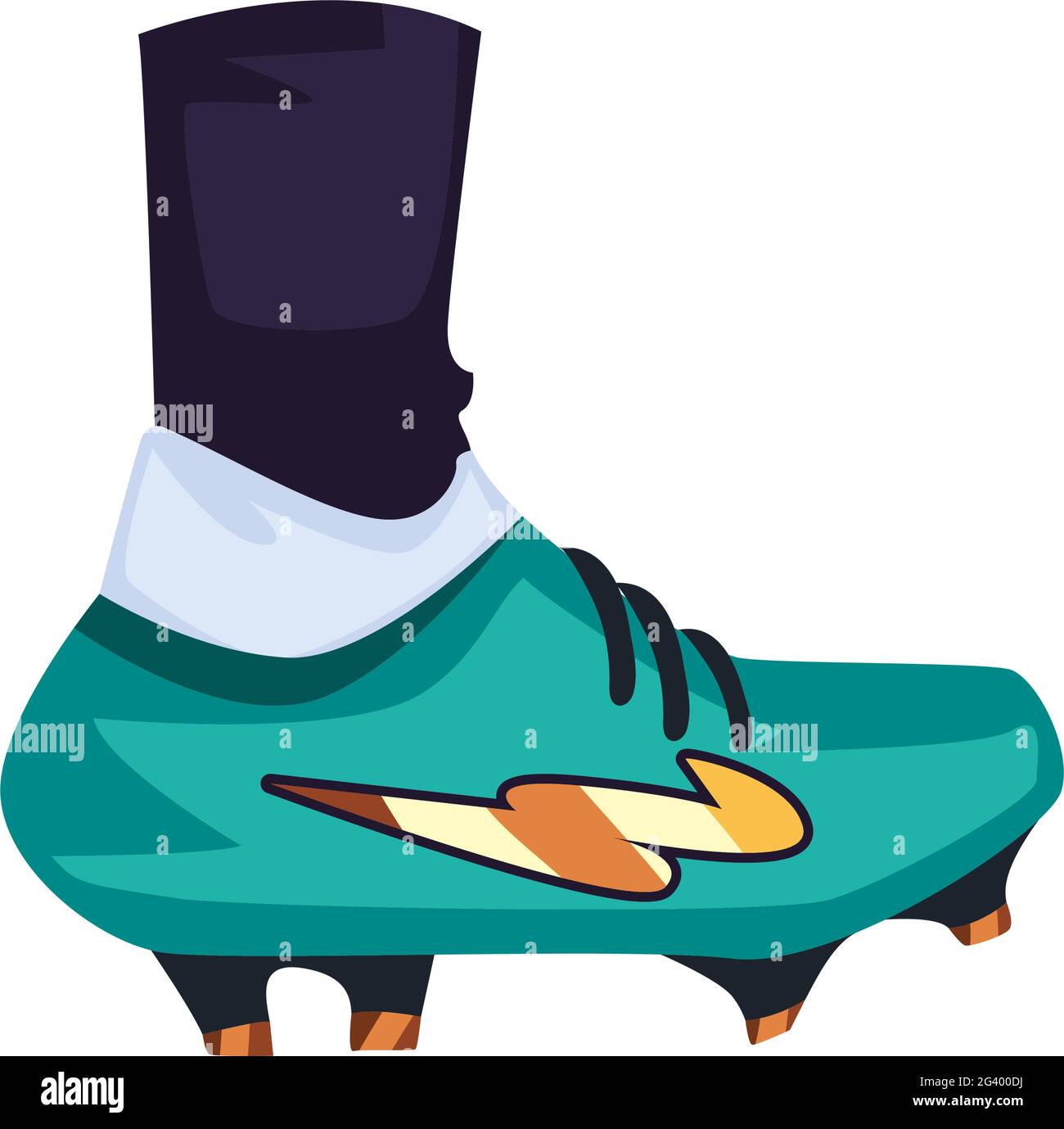 Soccer and football player foot Stock Vector Image & Art - Alamy
