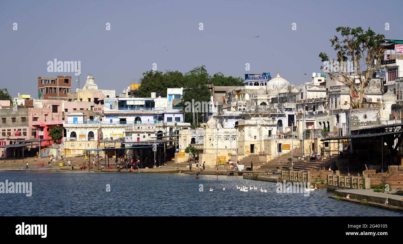 India. 18th June, 2021. A view of holy lake of Pushkar, Rajasthan ...