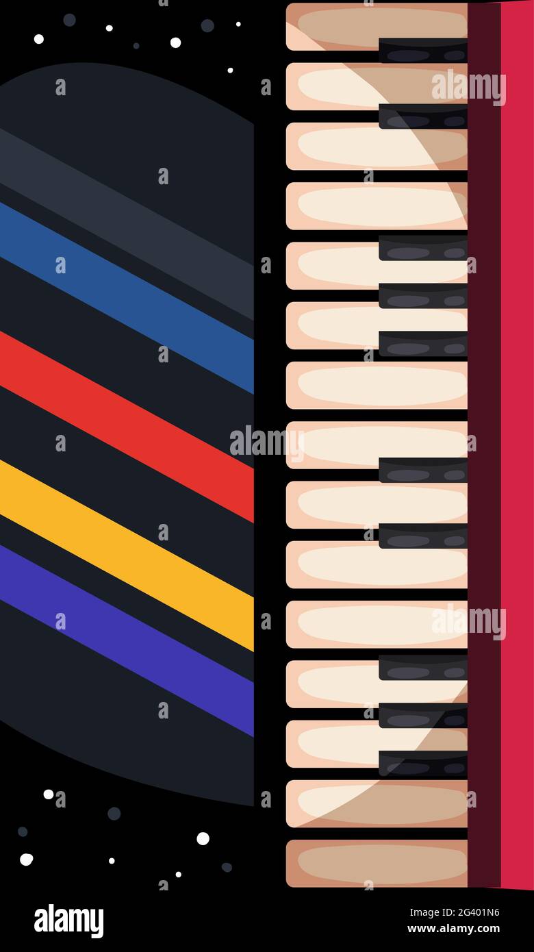 piano music instrument on colored banner Stock Vector Image & Art - Alamy