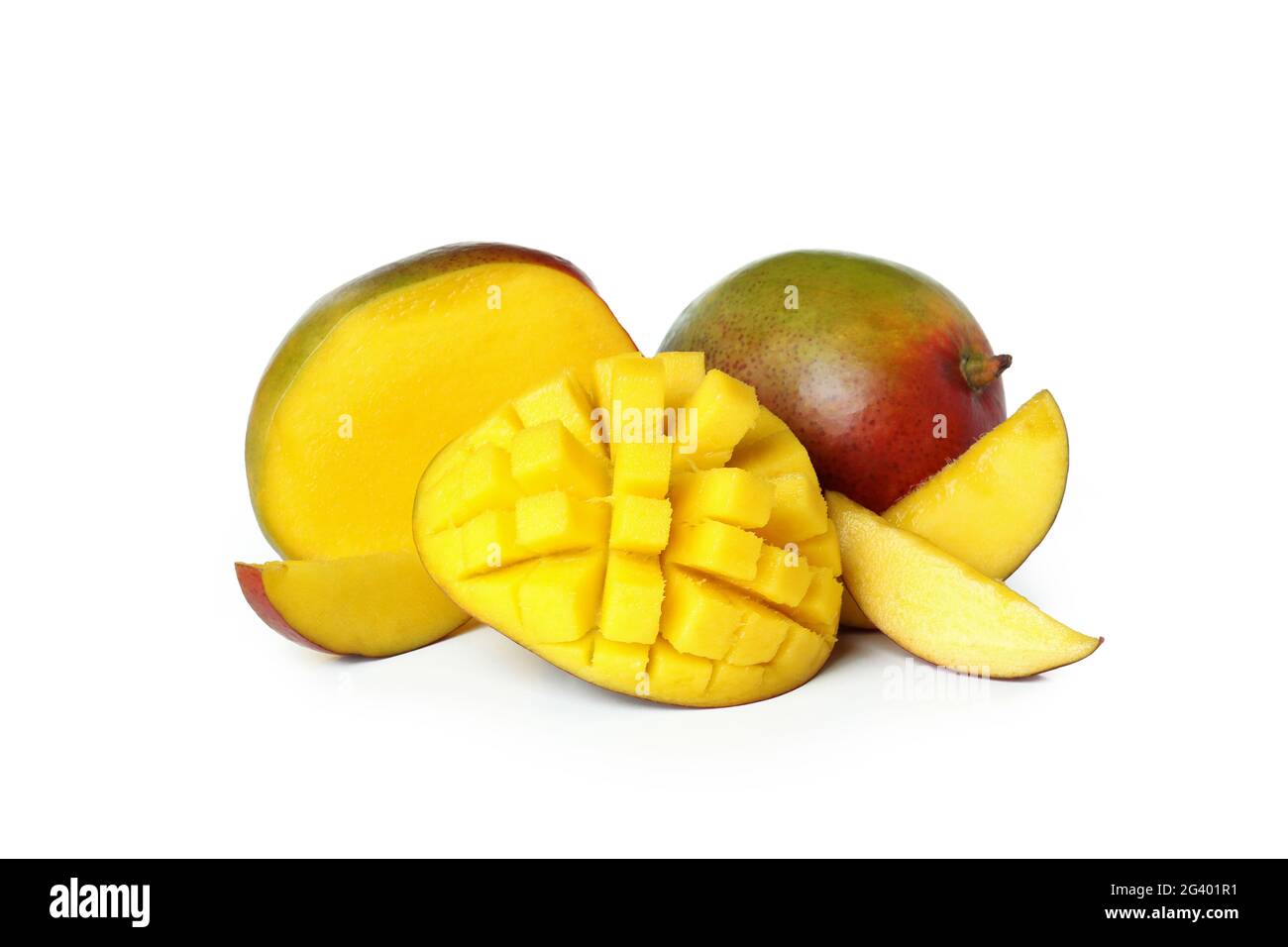 Ripe mango fruit isolated on white background Stock Photo - Alamy
