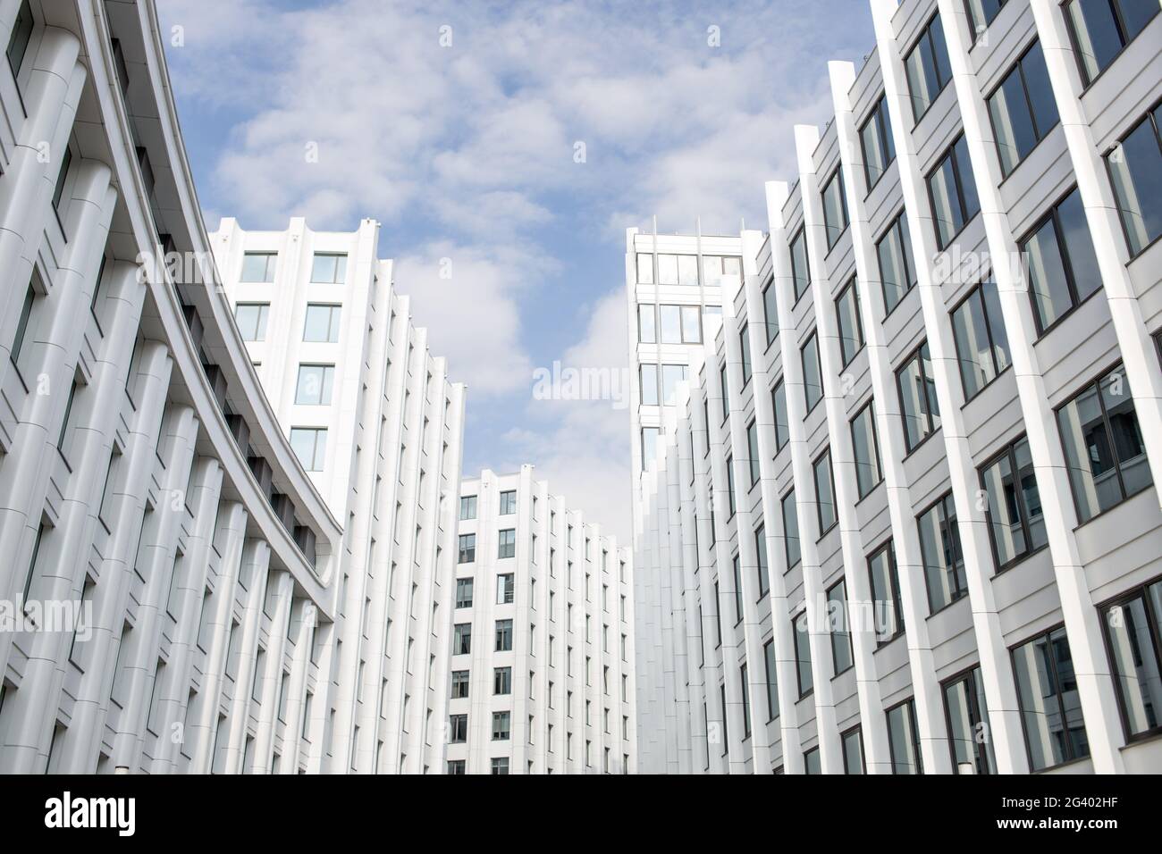 City landscape - modern architecture of Moscow. Urban jungle of capital ...