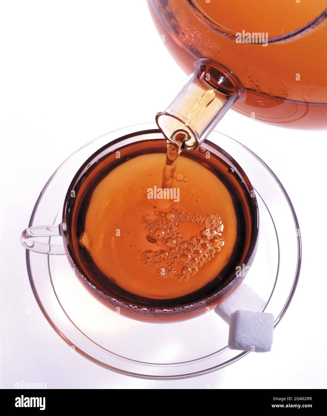 Tea pouring glass cup hi-res stock photography and images - Alamy